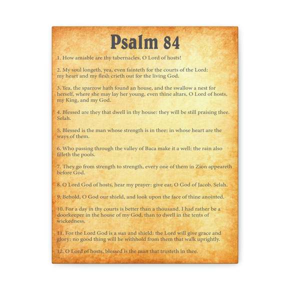 Express Your Love Gifts | Art | Scripture Sign Psalm 84 Chapter Gold Bible Canvas Christian Wall ...